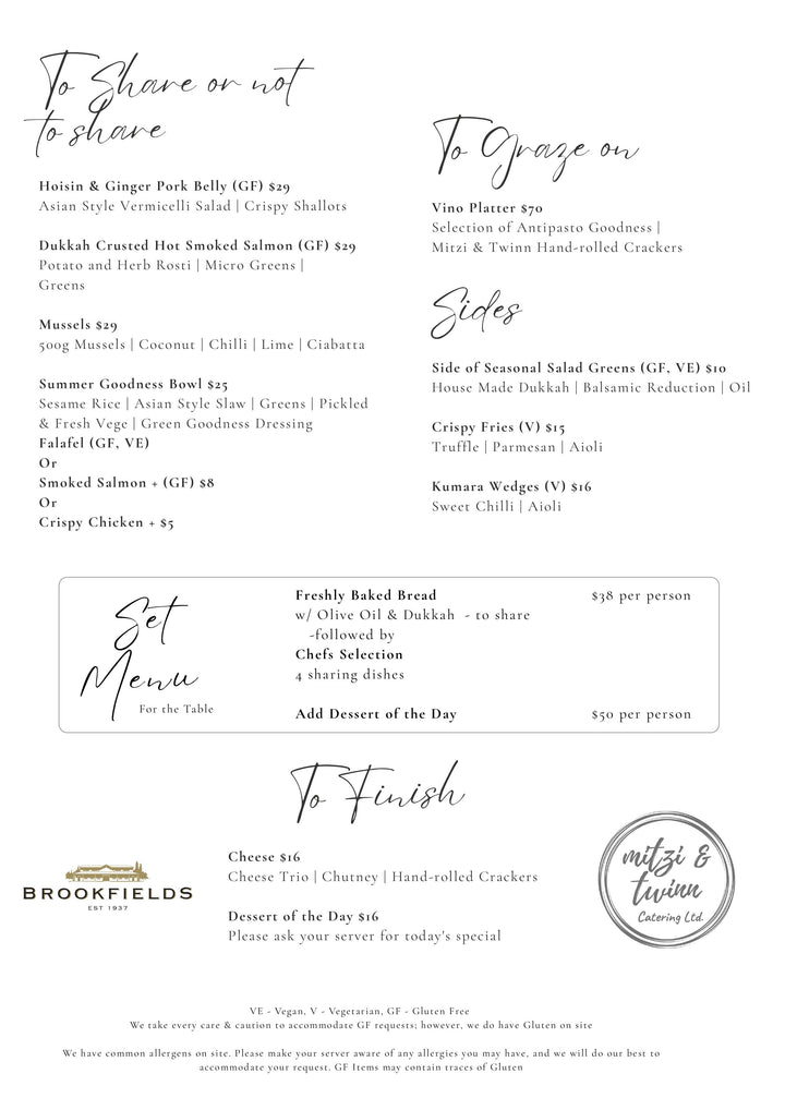 Restaurant – Brookfields Vineyards